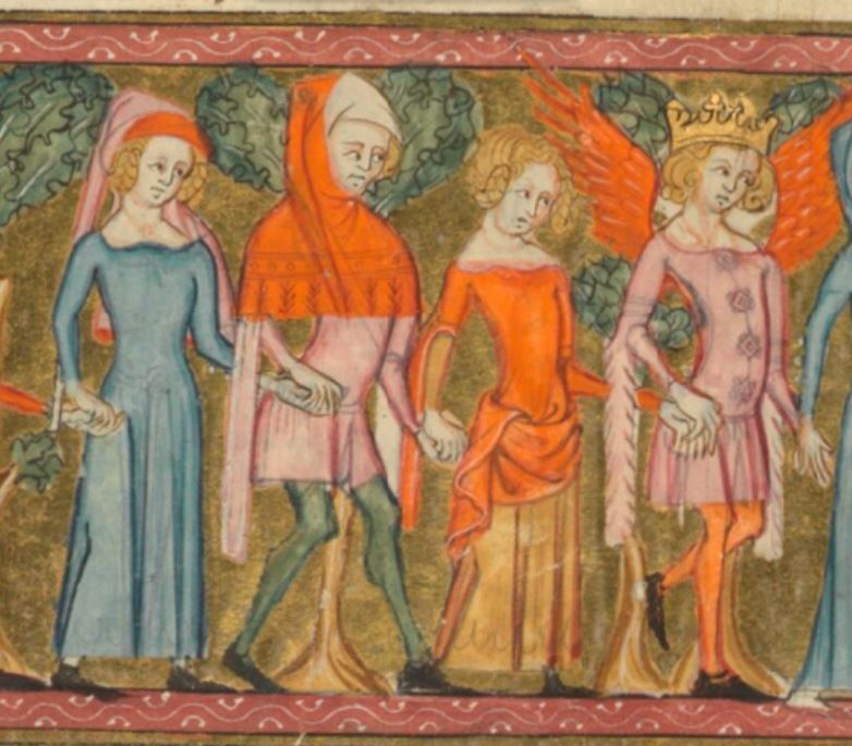 Männer-Gugel mit Dagging - Zatteln machen Mode | Mittelalterverein Ausfall